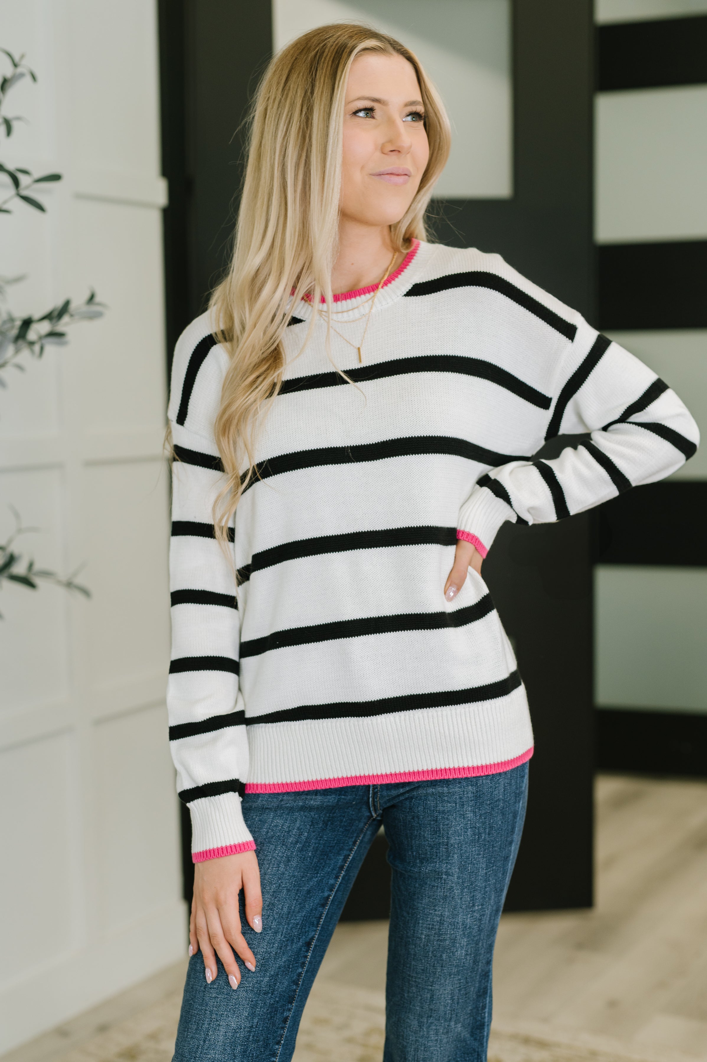 Much to My Relief Striped Sweater – Southern Rays Boutique
